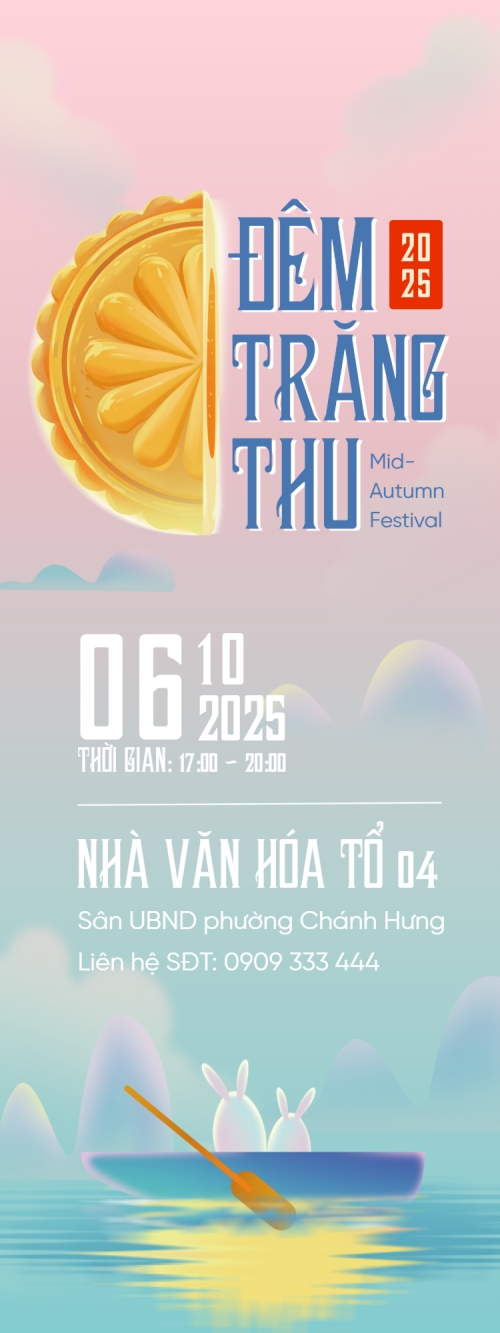 Thiết kế Standee Trung thu, Tết Đoàn Viên, mid-autumn festival, sự kiện ...