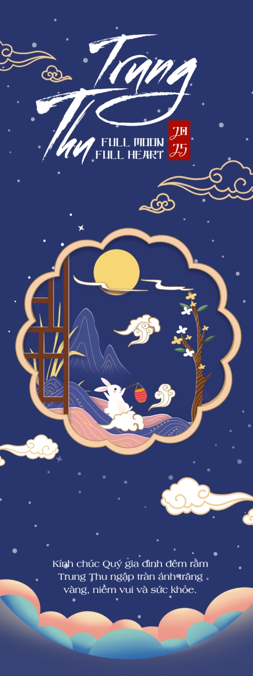 Thiết kế Standee Trung thu, Tết Đoàn Viên, mid-autumn festival, sự kiện ...