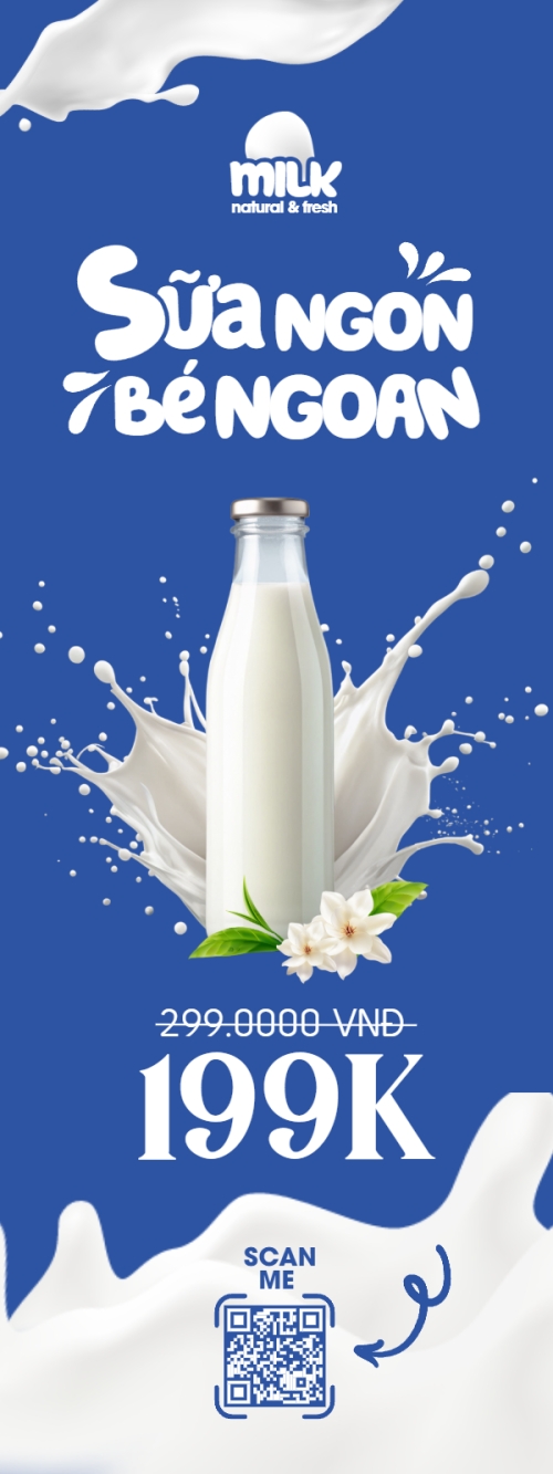 Thiết kế Standee Nước uống, juice, giải khát, F&B, drink, sữa, milk